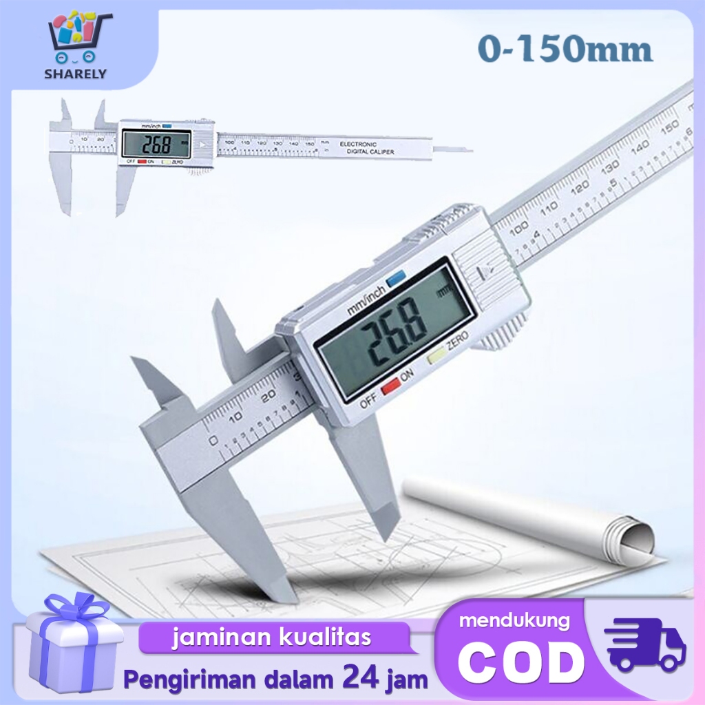 Jual Jangka Sorong Digital LCD 0-150mm Vernier Caliper Alat Ukur ...