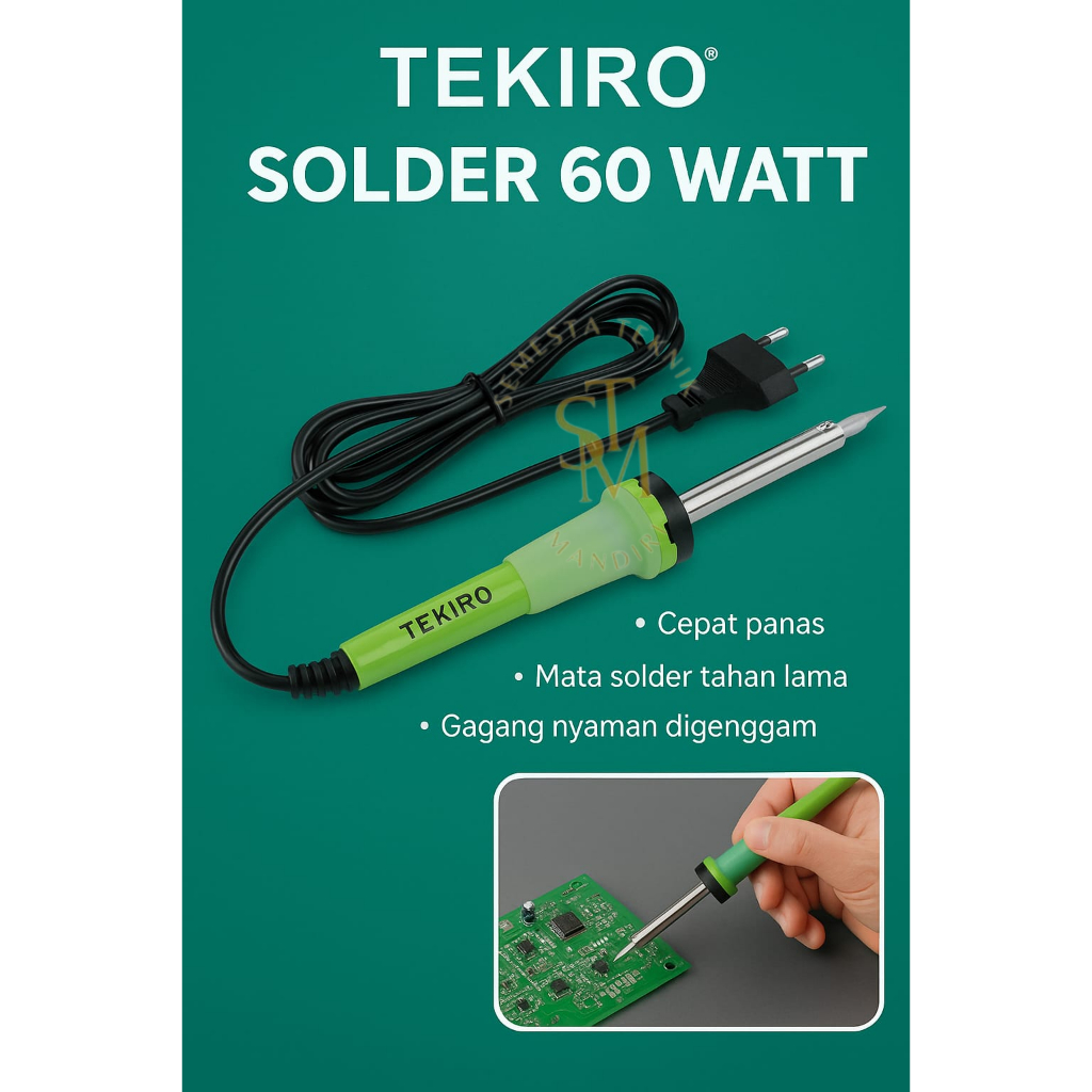 Jual TEKIRO SOLDER 60 WATT / SOLDERING IRON / alat solder listrik tenol ...