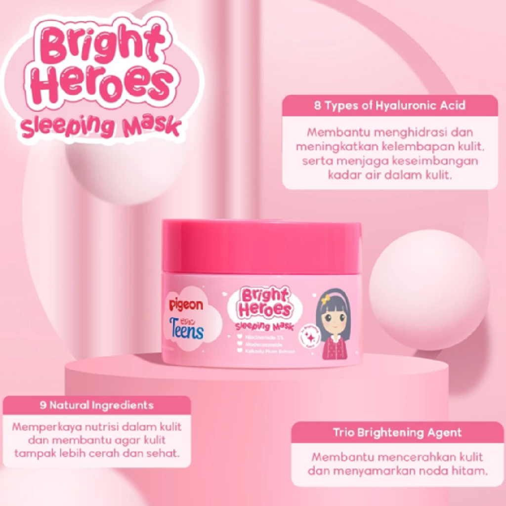 Jual Pigeon Teens Bright Heroes Sleeping Mask | Skincare Remaja ...