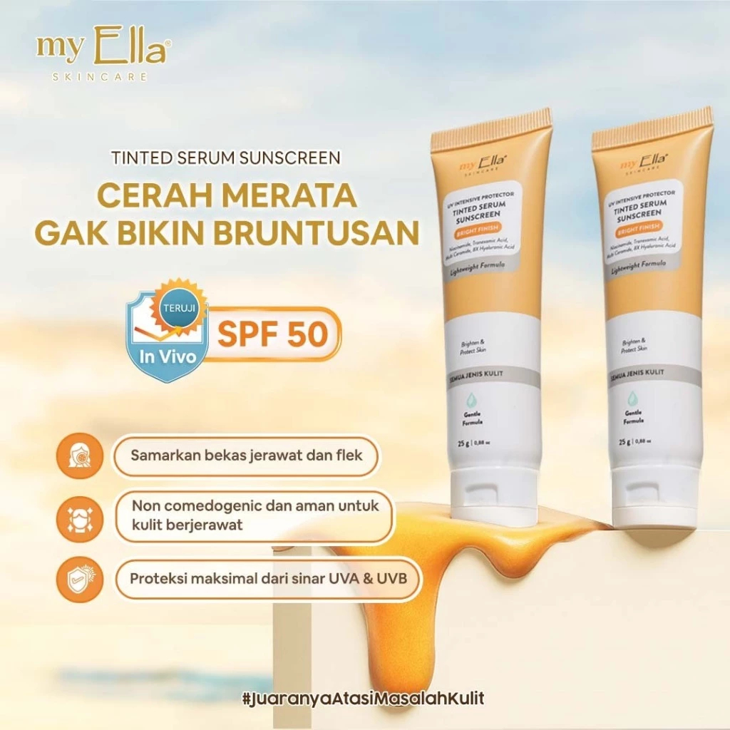 Jual [COD] Ella Skincare Official UV Intensive Protector Tinted Serum ...