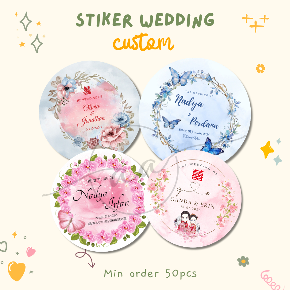 Jual Stiker Souvenir Wedding Custom | Stiker Souvenir Pernikahan ...