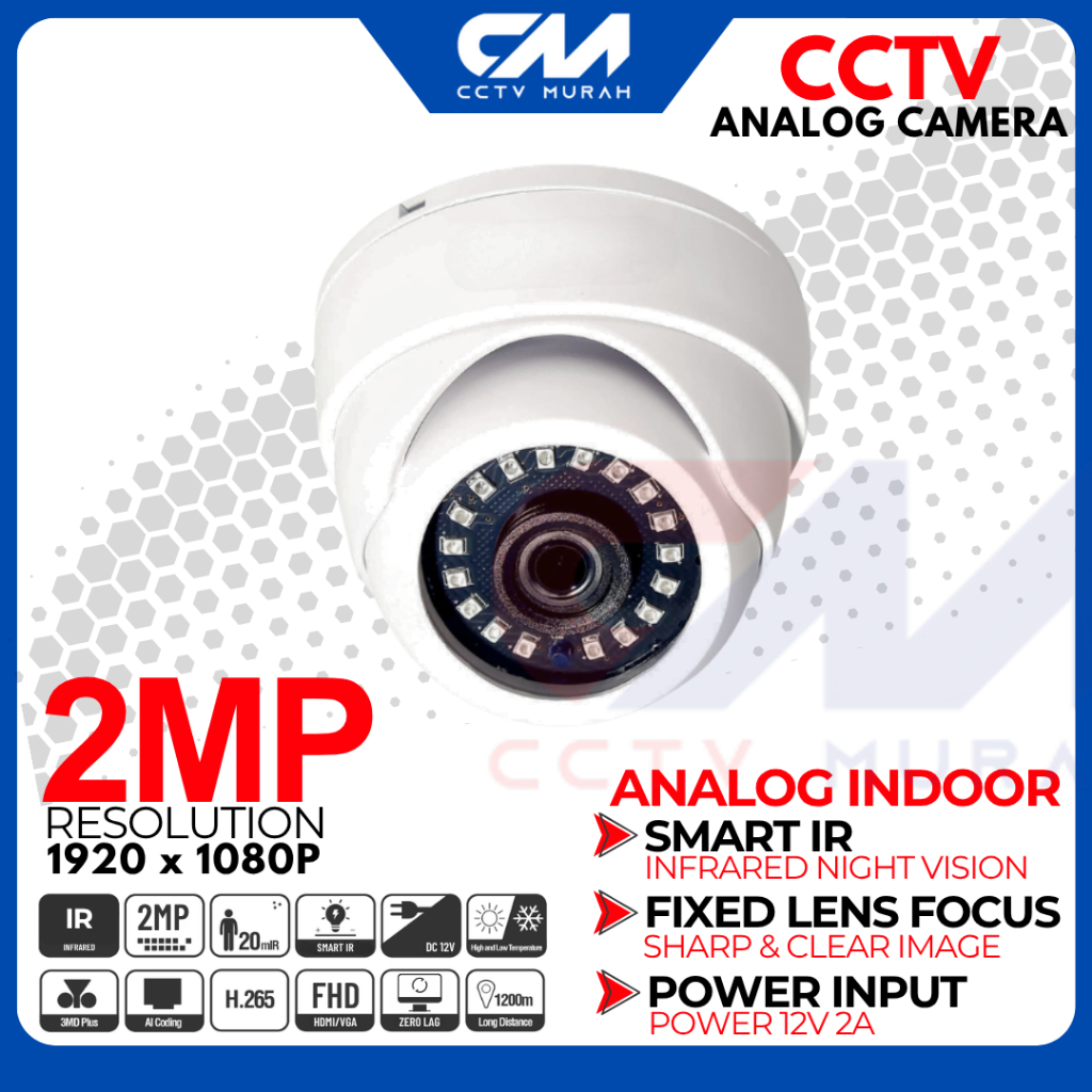 Jual KAMERA CCTV INDOOR ANALOG SPT AHD 2MP 1080 INFRARED 4 IN 1 ...