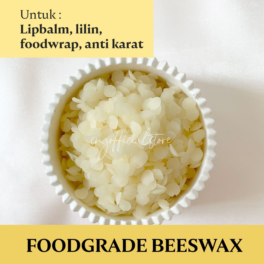 Jual 50gr | 100gr | 250gr | 500 gr Beeswax White Cera Alba Food Grade ...
