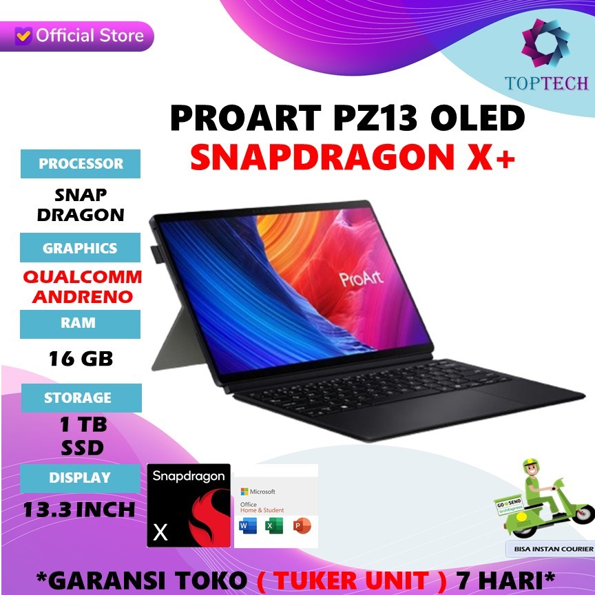 Jual LAPTOP ASUS PROART PZ13 OLED TOUCH SNAPDRAGON X PLUS X1P 42100 RAM 16GB SSD 1TB WINDOWS 11 ...