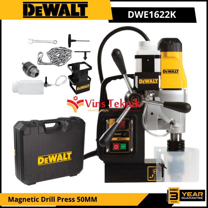 Jual DEWALT DWE1622K Mesin Bor Magnet Magnetic Drill 50mm 2 Speed 1200W ...