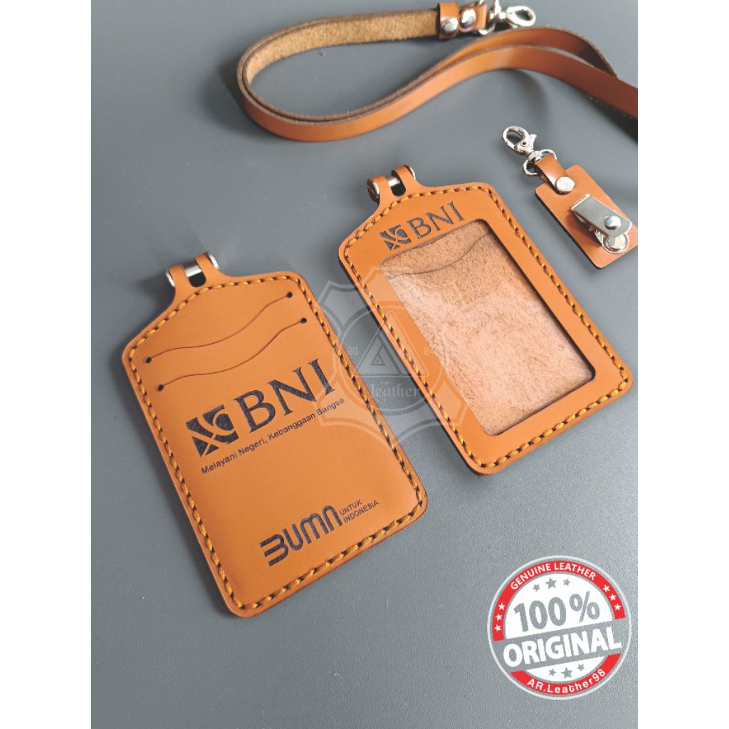 Jual Id Card Holder Bank BNI / Name Tag Custom Nama dan Logo | Shopee ...
