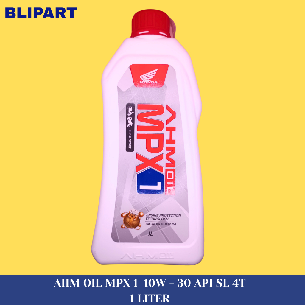 Jual OLI AHM MPX 1 10W - 30 API SL 4T 1 LITER | Shopee Indonesia