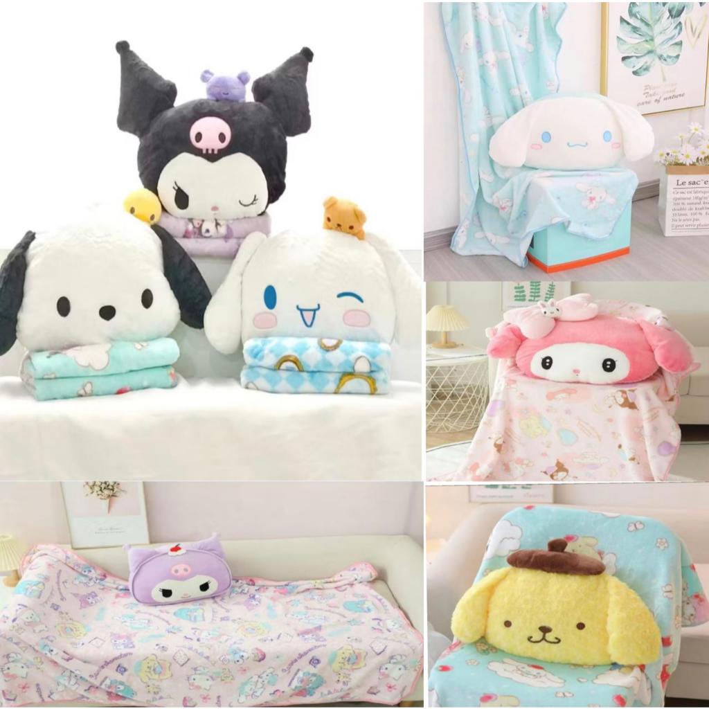 Jual Balmut Lucu Bantal Selimut Karakter Cinnamoroll Melody Kuromi Pochacco Plush Lembut | Happy ...