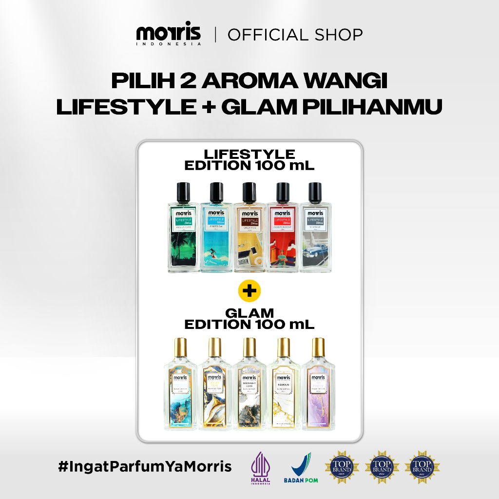 Jual [BUNDLE COUPLE] Morris Lifestyle Edition 110ml X Morris EDP Glam ...