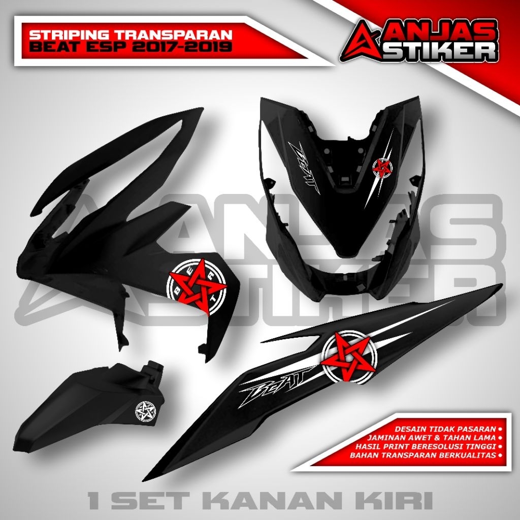 Jual STRIPING TRANSPARAN BEAT NEW ESP 2017 2018 2019 STIKER TRANSPARAN ...