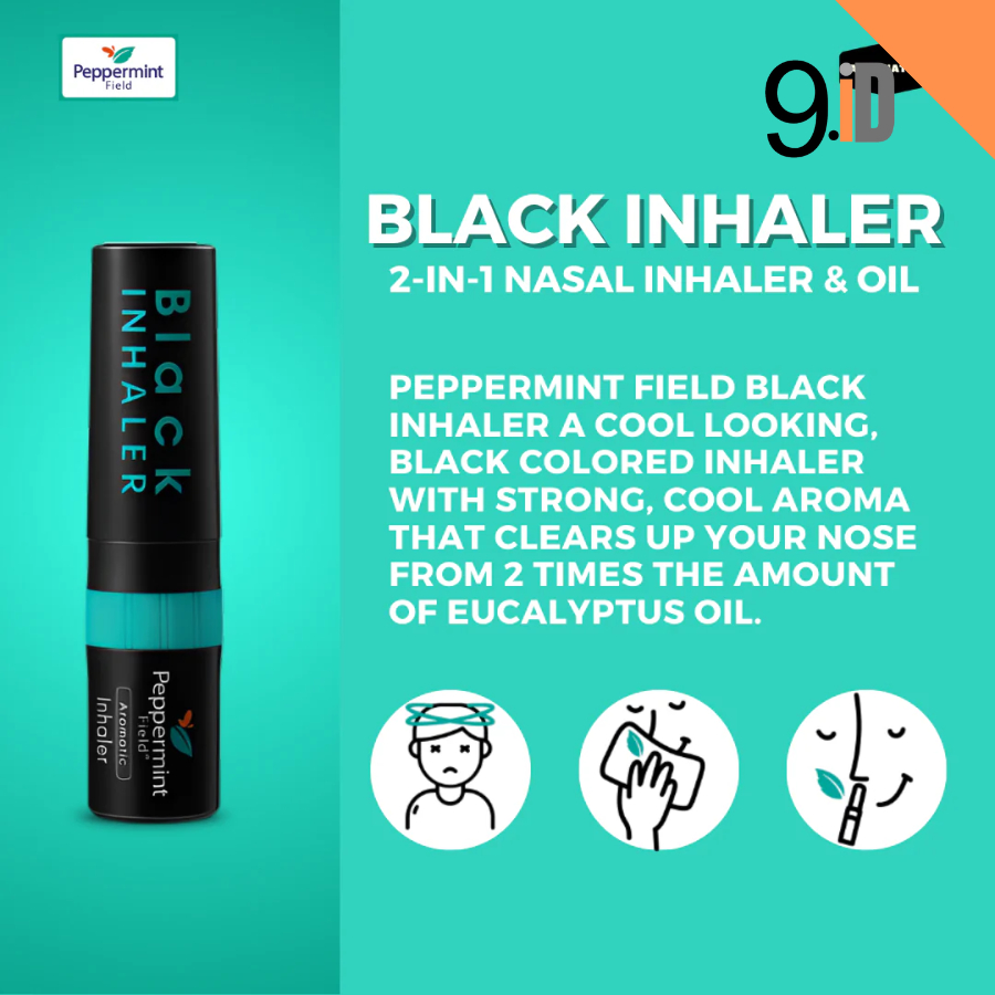 Jual Inhaler Black Peppermint /Peppermint Field Black Inhaler 2 in 1 ...