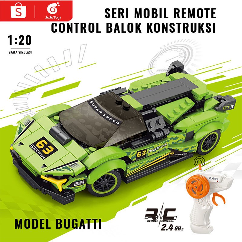 Jual JOJOTOY Mainan Mobil Remote Control Blok Super Car 1:16 Model Lego ...