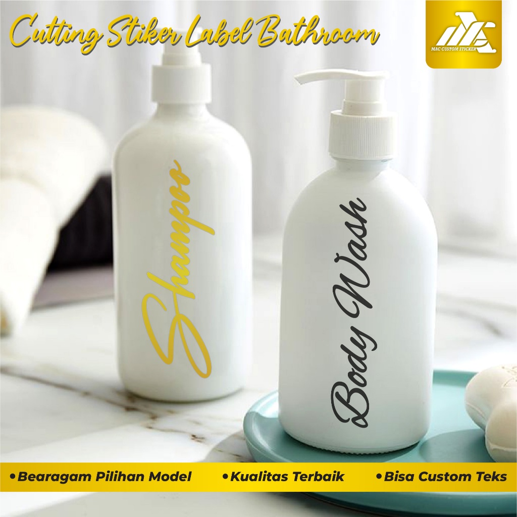 Jual Stiker Cutting Label Bathroom / Kamar Mandi - Sticker Label Body ...