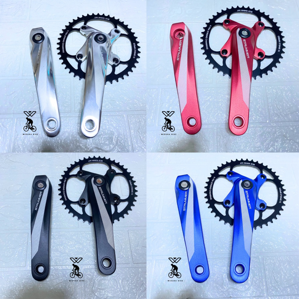 Jual Crankset Strummer HT 1 BB Kotak singel Alloy CW7 44T/ chainwheel strummer 44T Bmx, Fixie ...