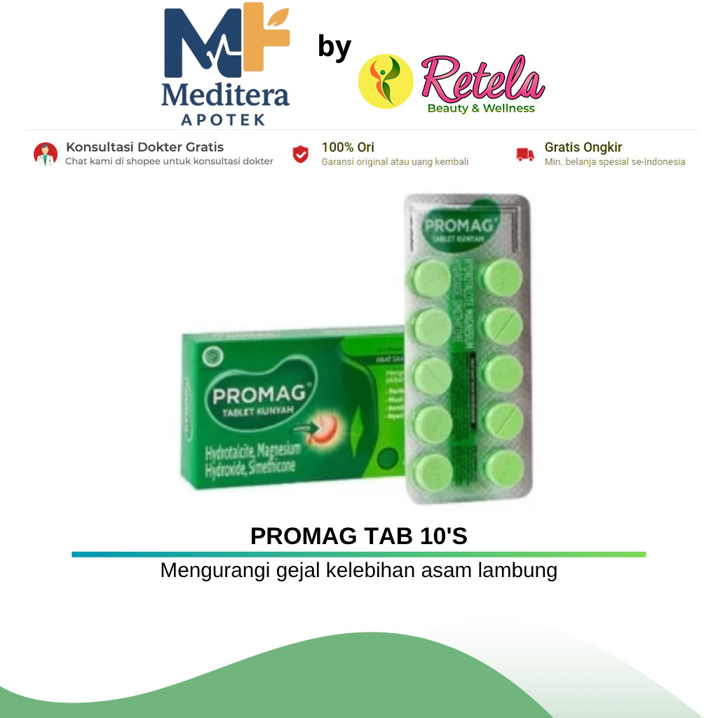 Jual PROMAG TABLET 1 BLISTER 10 TABLET | Shopee Indonesia