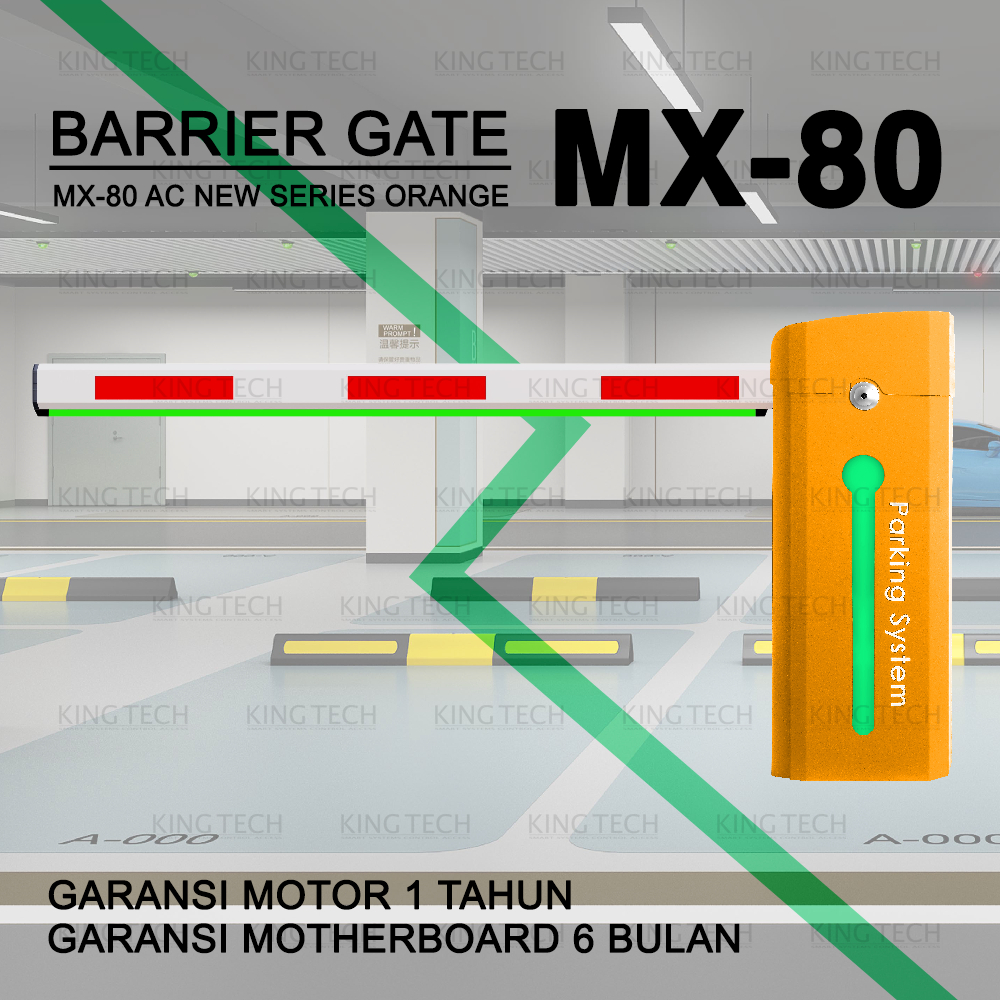 Jual Barrier Gate MX80 AC Orange Arm LED Automatic / Mesin Parkir ...