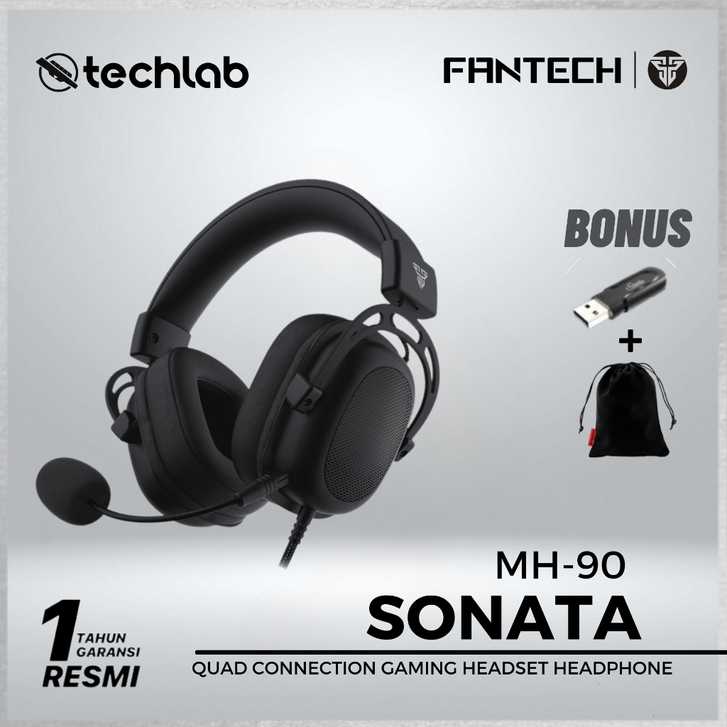 Jual Fantech MH90 / MH-90 Sonata Wired Connection Gaming Headset ...