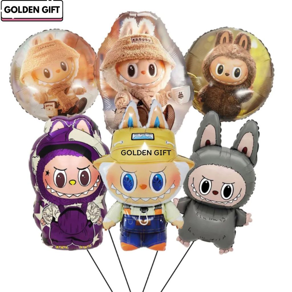 Jual Balon Foil Jumbo Labubu / Balon Bando Pentungan Kepala Labubu ...