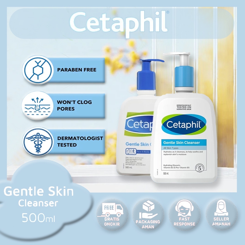 Jual Cetaphil Gentle Skin Cleanser 500ml dengan Niacinamide, Glycerin ...
