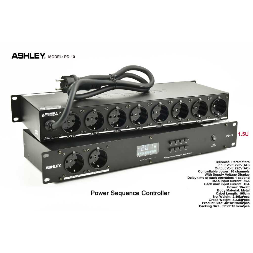 Jual Power sequencer controller Ashley pd10 / pd 10 / pd10 Ashley ...