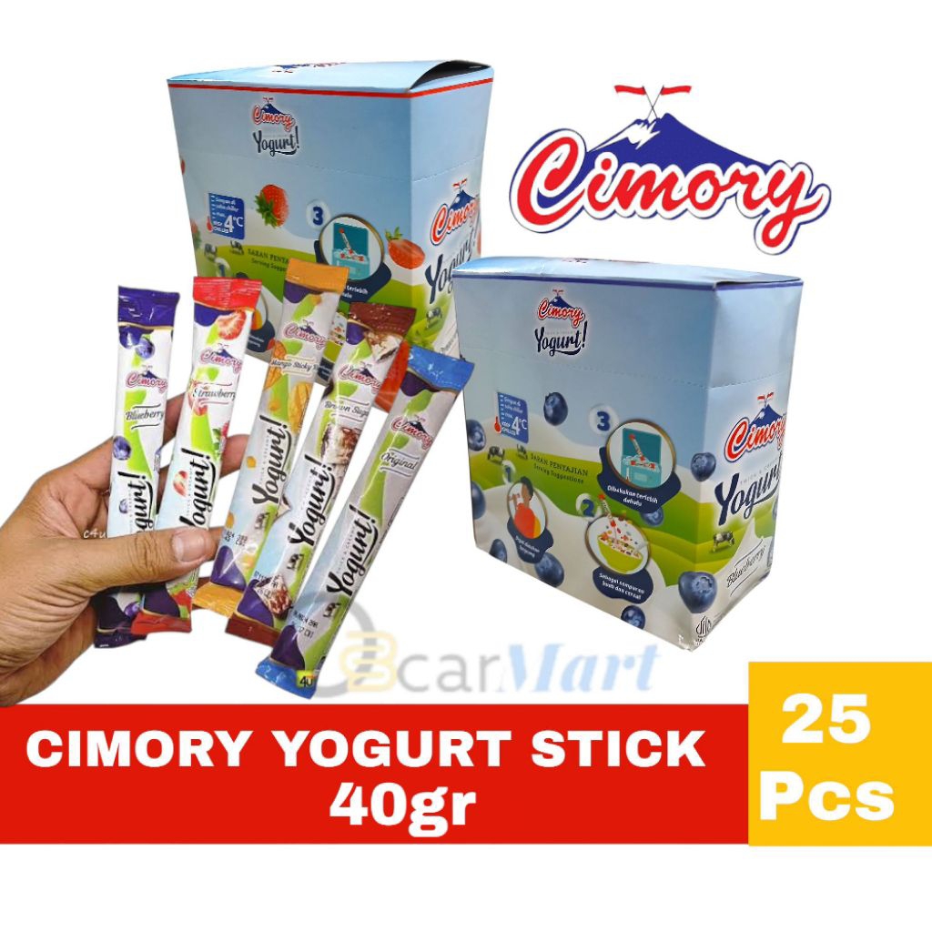 Jual YOGURT CIMORY STICK 1 Dus isi 25 pcs Stroberi Bluberi | Shopee ...