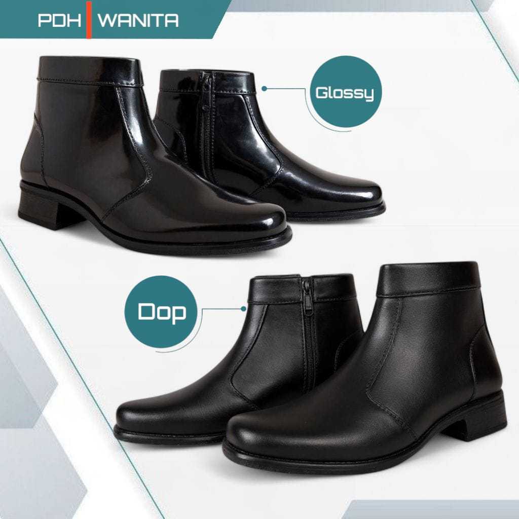 Jual Sepatu Pdh Wanita Dinas Kerja Polwan Secwan ASN Formal Hitam Kilap ...