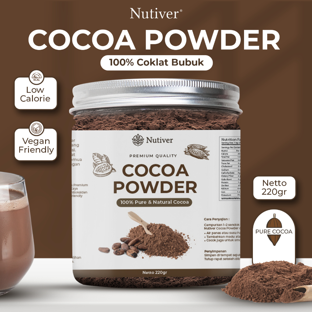 Jual Nutiver | Cocoa Powder | Cocoa Powder Premium 100% Cokelat Bubuk ...