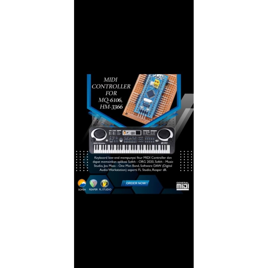 Jual modul midi controller STM32 untuk HM3366/HM6611 | Shopee Indonesia