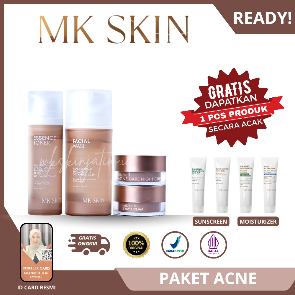 Jual MK SKIN ACNE (READY STOCK SIAP KIRIM)| Mkskin paket wajah acne ...