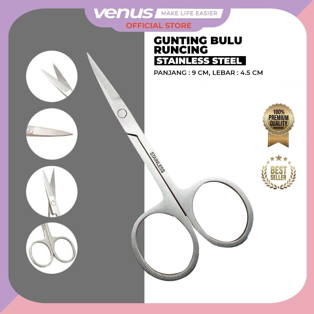 Jual VENUSJKT - Gunting Cukur Tajam Runcing Serbaguna Untuk Alis ...