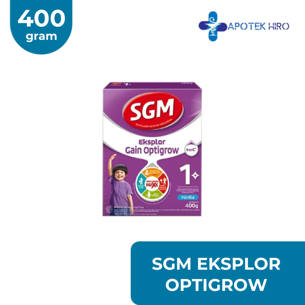Jual SGM Eksplor Gain Optigrow 1 Vanilla Susu Bubuk 400gr | Shopee ...