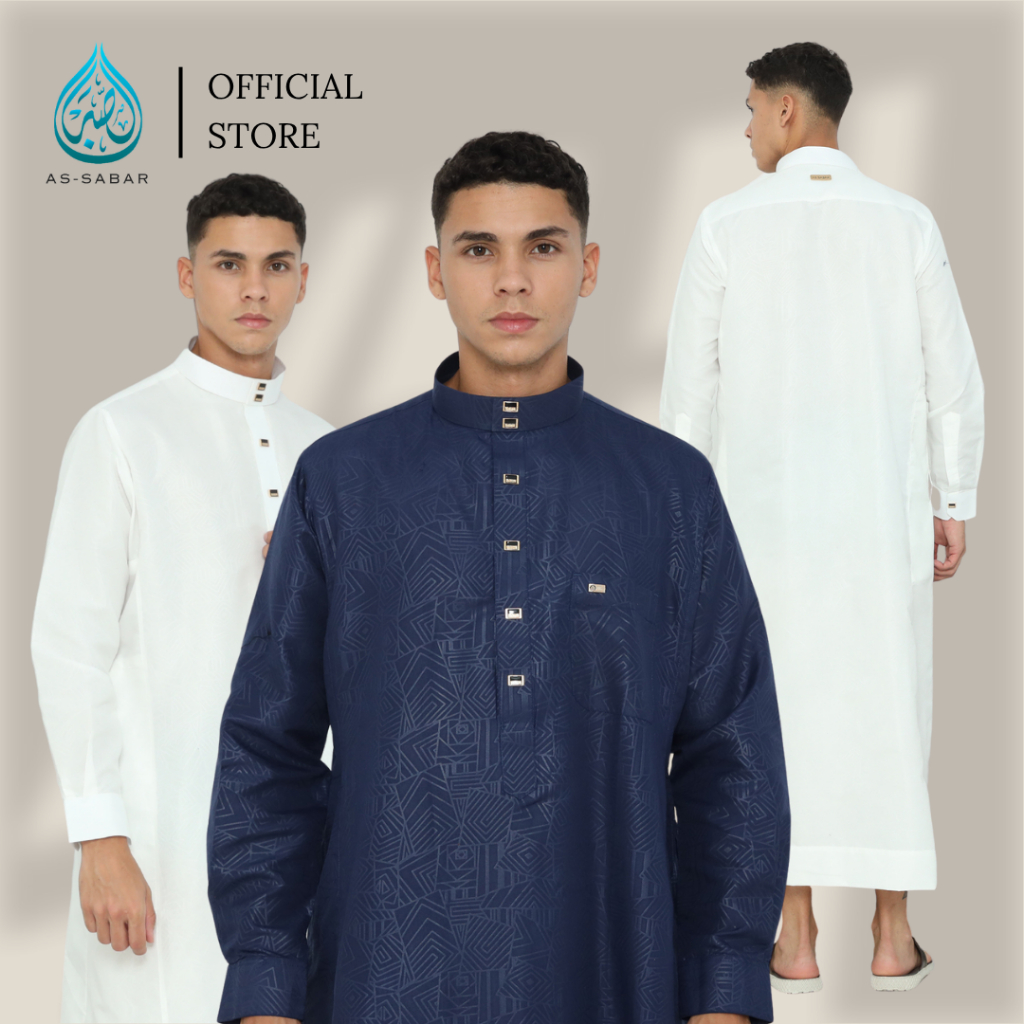 Jual As-Sabar - Gamis Pria Terbaru Baju Jubah Laki Laki Muslim Lengan Panjang Busana Muslim Laki ...