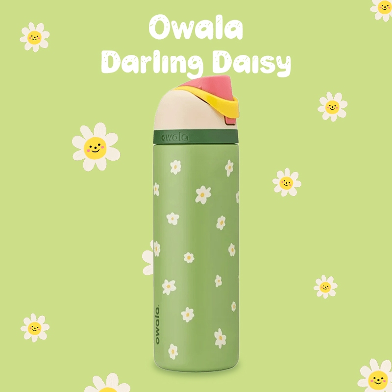Jual Original Owala Darling Daisy Freesip 24oz Stainless Steel Water | Shopee Indonesia