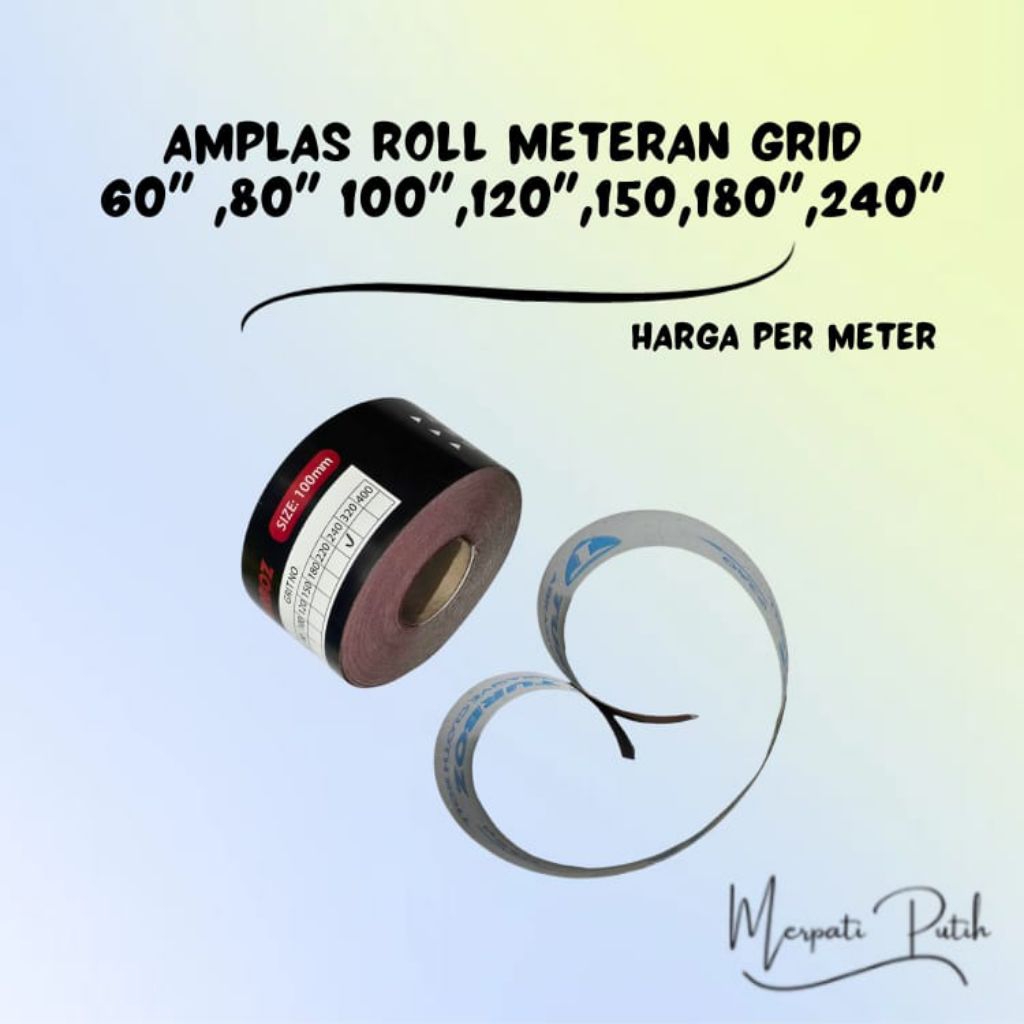 Jual Amplas roll Meteran Grid 60" ,80" ,100",120",150,180",240 ...