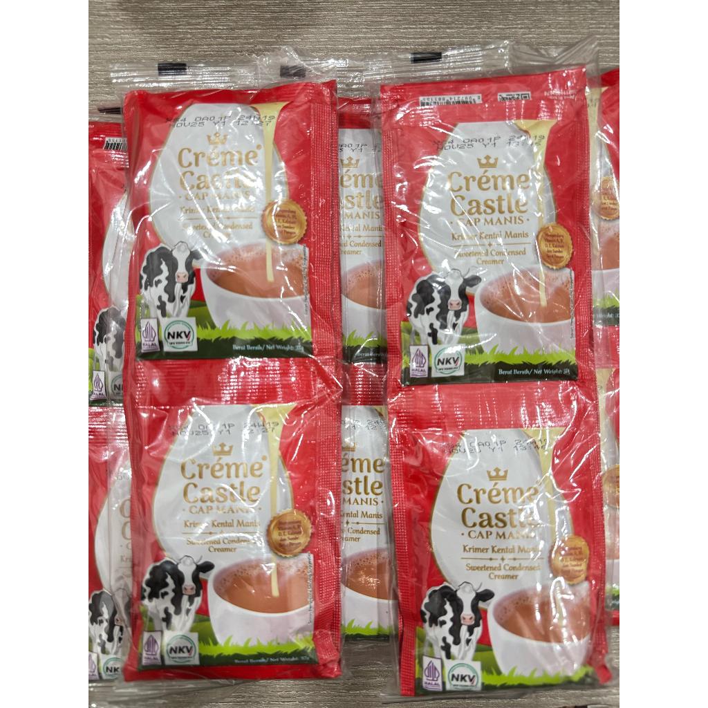 Jual Susu kental manis creme castle 37 gr original sachet ( 1 renceng ...