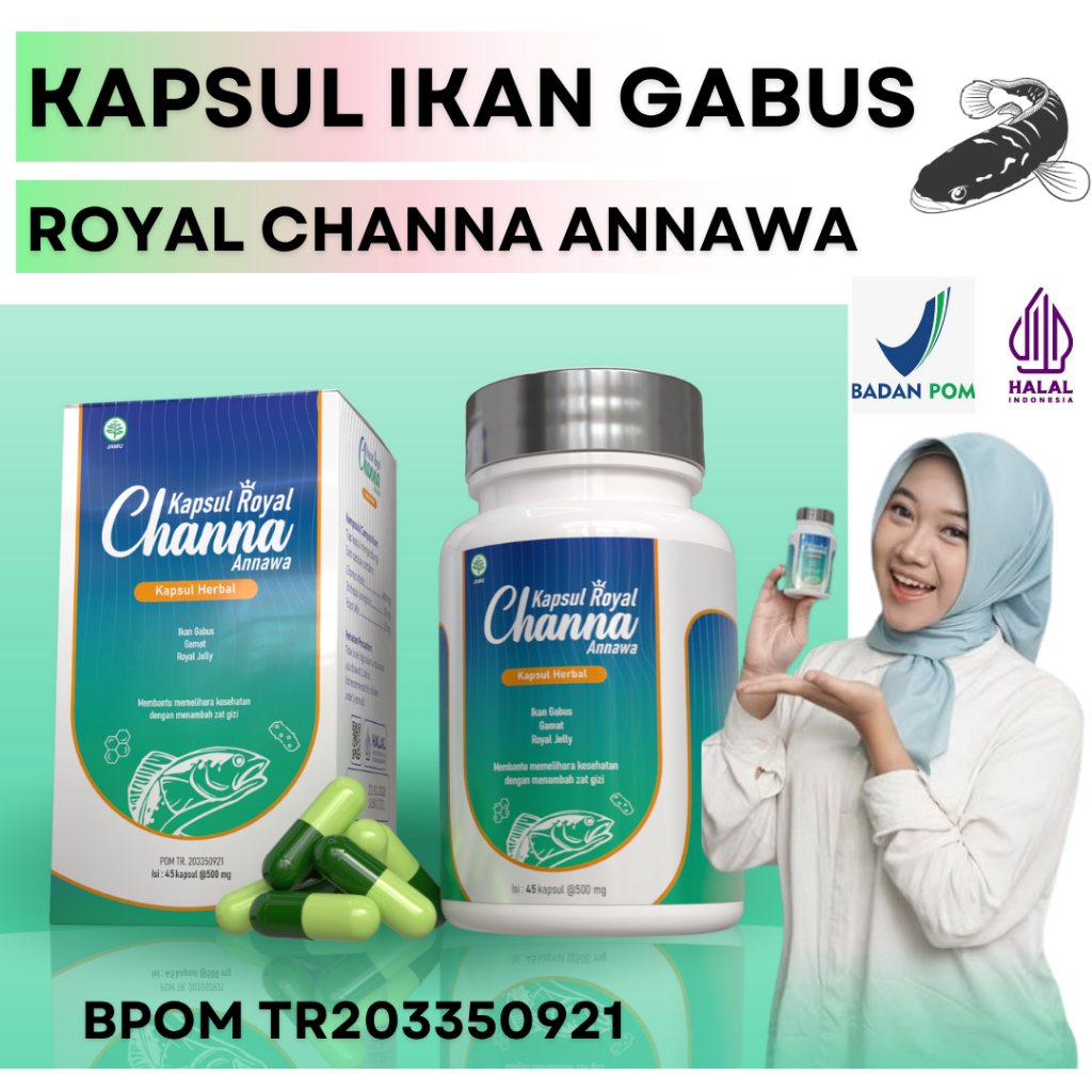 Jual Kapsul Kutuk Ikan Gabus Royal Channa Annawa Ekstrak ikan Gabus ...