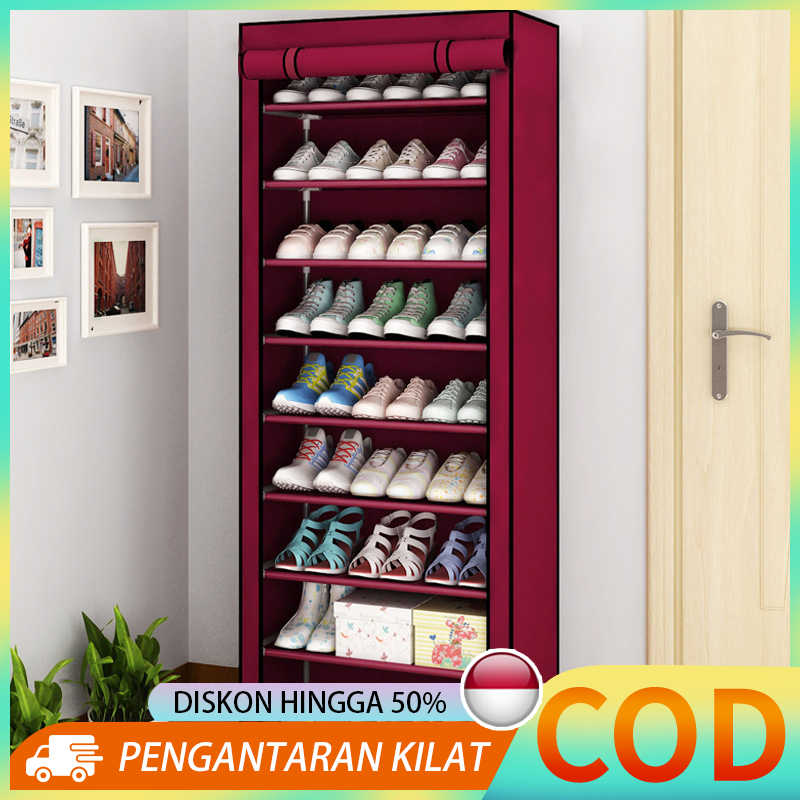 Jual Rak Sepatu Portable Multifungsi Portable Tahan Debu Menghemat ...
