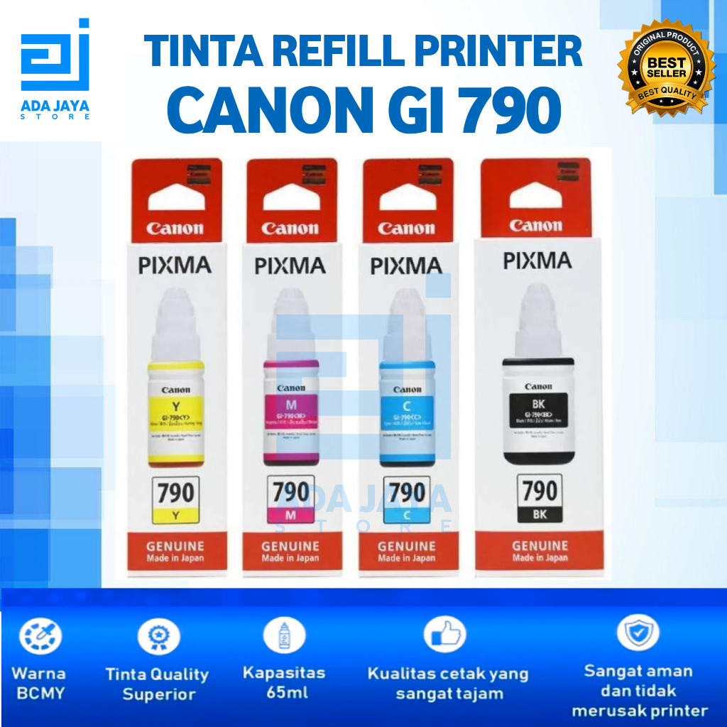 Jual TINTA CANON GI 790 PRINTER G1000 G2000 G3000 G4000 G1010 G2010 ...