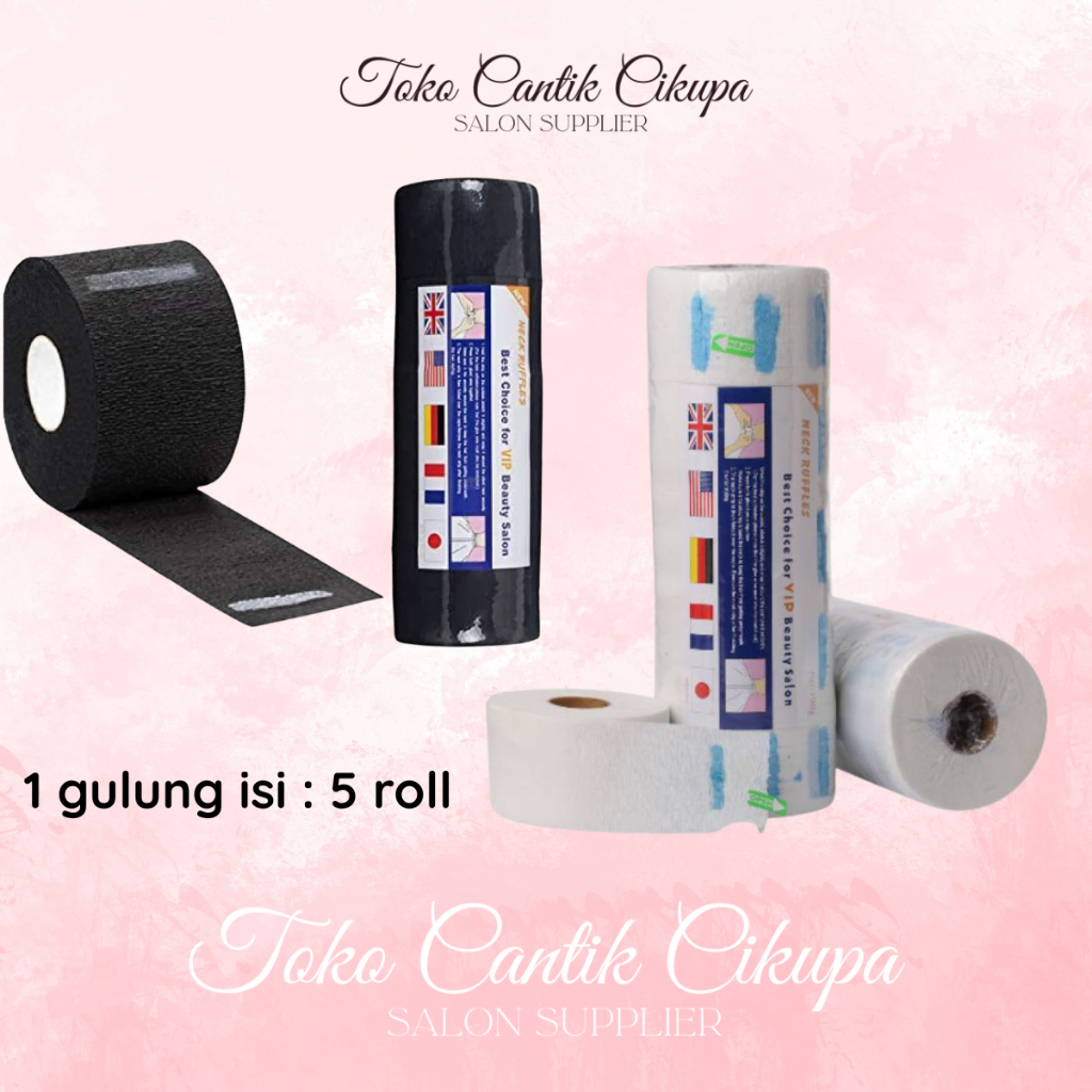 Jual Tissue Leher Barbershop Neck Tape Paper Barber Potong Rambut Hitam ...