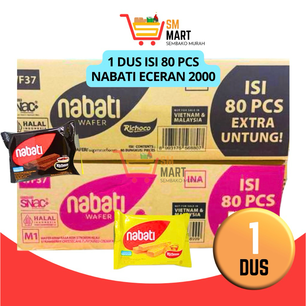 Jual [BISA MIX RASA] WAFER NABATI 1 DUS RICHEESE NABATI ISI 80 PCS KEJU ...