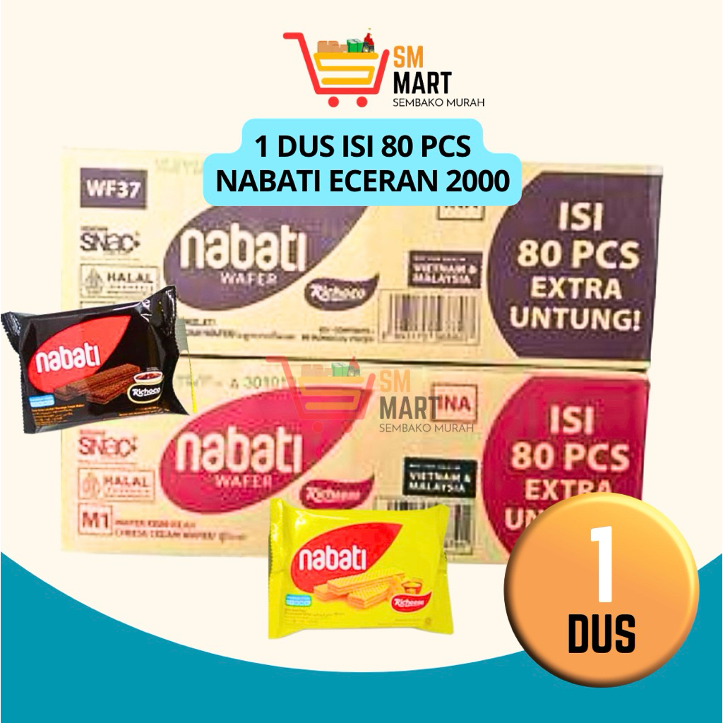 Jual 1 DUS NABATI KEJU ISI 80 PCS NABATI KEJU NABATI 2000 KEMASAN BARU ...