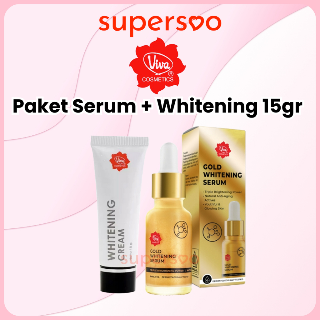 Jual Paket Viva Serum dan Whitening Cream 15gr - Peeling - Glowing ...