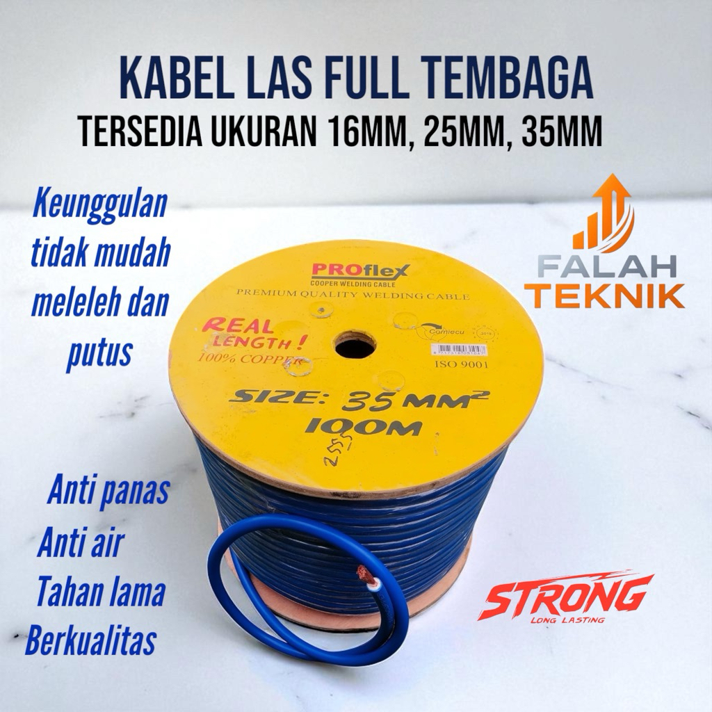 Jual Welding Cable / Kabel Las Full Tembaga 16MM, 25MM,3 5MM ECERAN ...
