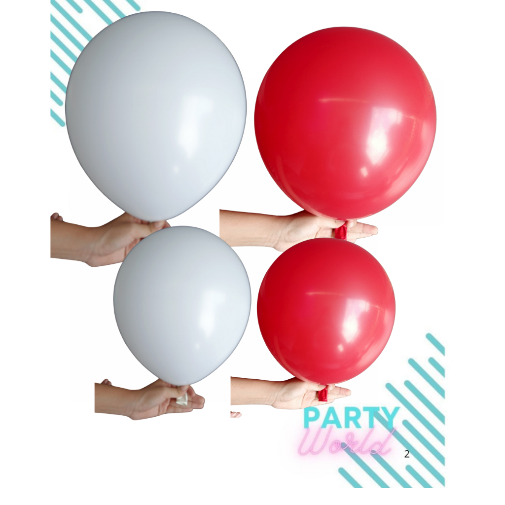 Jual Balon Doff 12 Inch Balon Latex Retro Matte Per Pcs Balon Merah ...