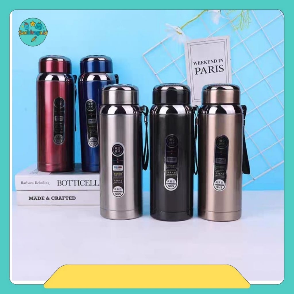 Jual TERBARU ORIGINAL Termos Air Panas Dingin Vacuum Stainless Steel Flask Kapasitas 800 ml ...