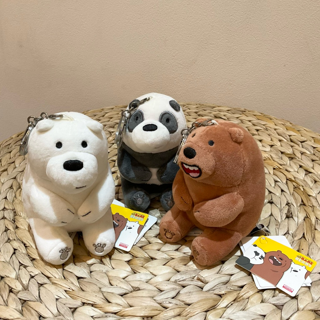 Jual Miniso Boneka Gantungan Kunci We Bare Bears Keychain Mini Puffy ...