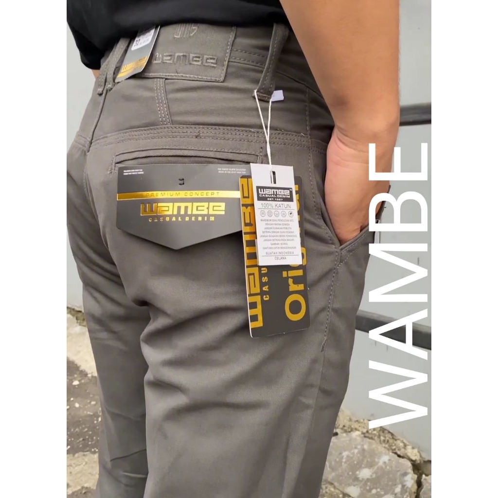 Jual celana Kanvas pria BRAND WAMBE celana KANVAS ORIGINAL celana ...