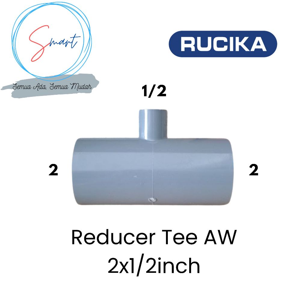Jual RUCIKA Reducer Tee AW 2 x 1/2 Inch Vlok Sambungan Fitting Pipa PVC 2x1/2Inchi | Shopee ...