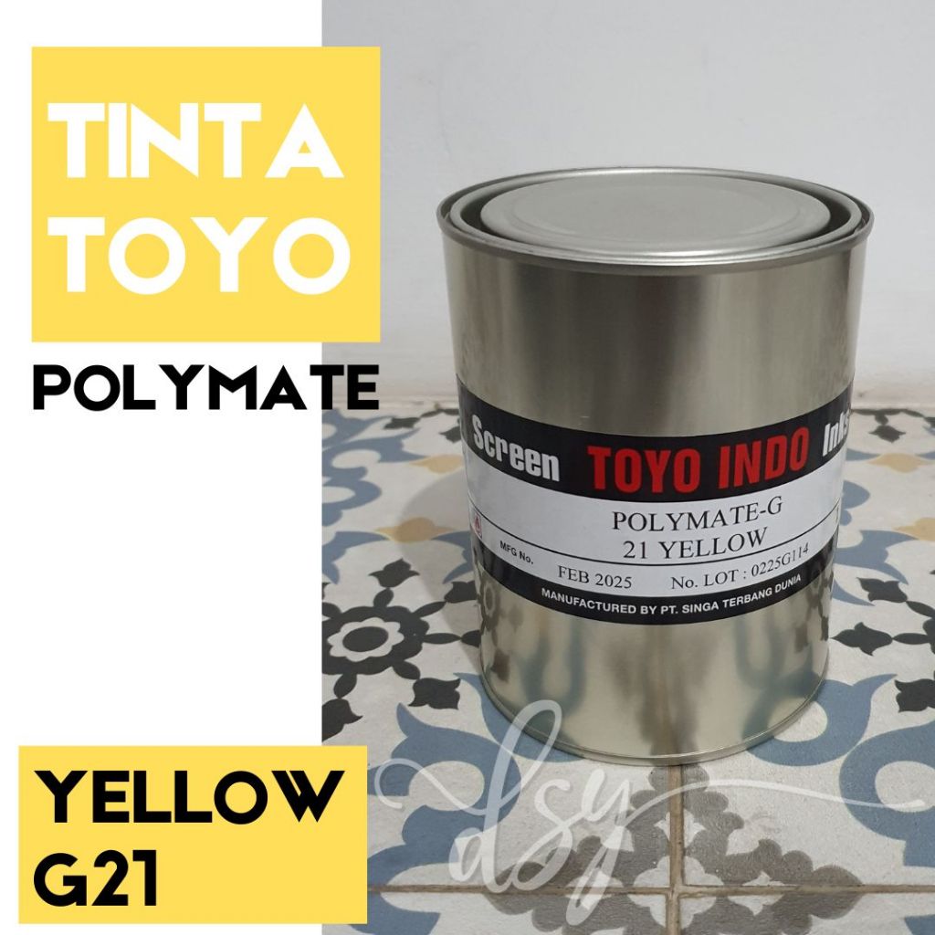 Jual TINTA TOYO POLYMATE KUNING G21 YELLOW CAT SABLON PLASTIK 1 KG ...
