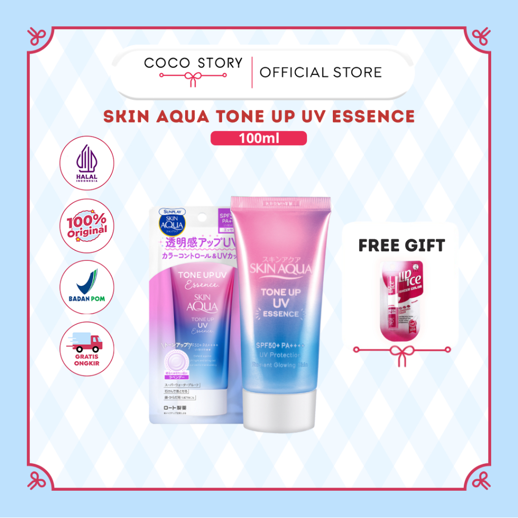 Jual Skin Aqua Tone Up UV Sunscreen Essence SPF 50+, PA++++ Lavender ...